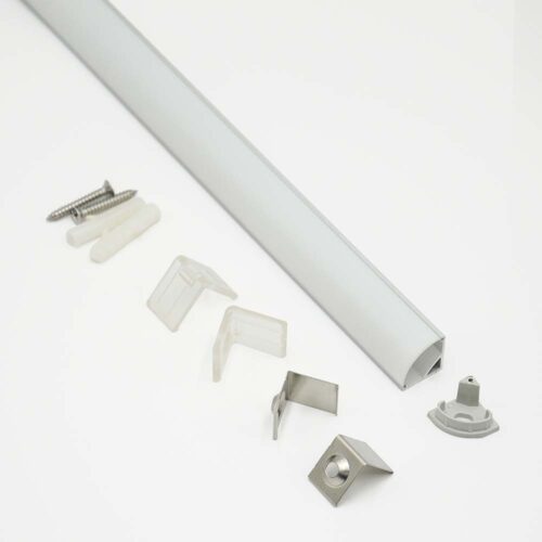 LED Corner 90 Degree LED Profile With Arc Diffuser - Helian LED Lighting