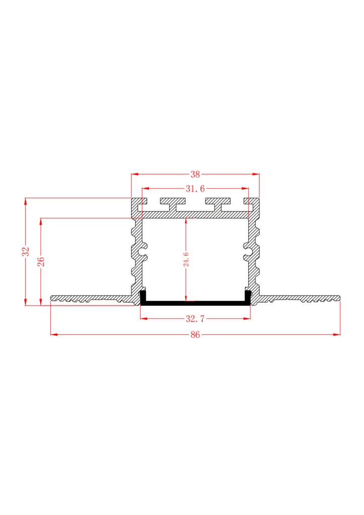 HL-A038 Recessed LED Channel Drywall | Plaster-In Gallery Lighting